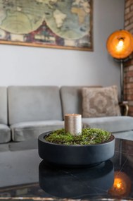 Mísa na květiny ESCADA LOW, sklolaminát, průměr 30 cm, antracit