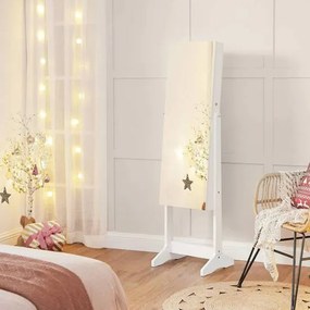 Zrcadlová skříňka se 2 samostatnými organizéry na make-up, bílá
