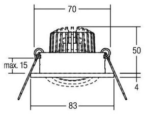 LED vestavné bodové svítidlo BRUMBERG Berrie-R, 3000K, on/off, bílé