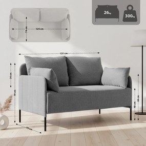 Ziden Couch 2 Sitzer látka – světle šedá