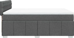 Box spring postel s matrací tmavě šedý 140 x 190 cm textil 3287071
