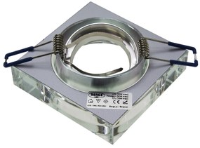 BERGE Podhledové bodové svítidlo BRG71003 výklopné - hrubé sklo 2cm - čtverec - zrcadlo
