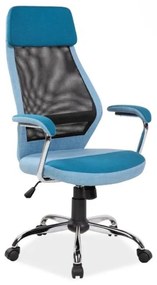 SIGNAL Kancelářská židle - Q-336, čalouněná, různé barvy na výběr Čalounění: modrá