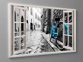 Liox Obraz retro modré kolo Rozměr: 60 x 40 cm
