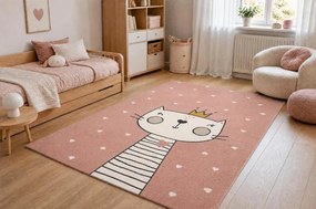 Koberec KIDDO 6106 světle růžový / bílý