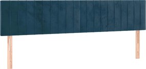 Čelo postele s LED tmavě modré 160x5x78/88 cm samet 3121908