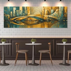 Obraz na plátně - U dvou mostů v Bayonne FeelHappy.cz Velikost obrazu: 150 x 50 cm