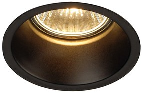 SLV 112910 Horn GU10, záputná bodovka do podhledu, 1x50W, 230V, černá, prům. 8,3cm