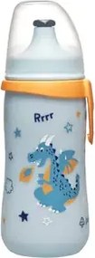 NIP Kids cup láhev s pítkem PP 330ml modrá / od 18 měsíců