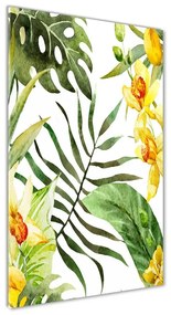 Wallmuralia Vertikální Fotoobraz na skle Tropické květiny 50x100