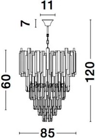 Závěsné svítidlo NOVA LUCE GRANE E14 9050120 bez žárovky