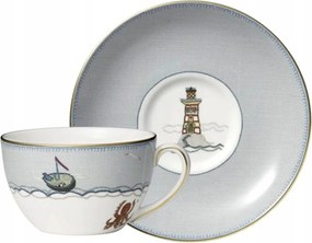 Šálek s podšálkem Wedgwood, námořnický styl, porcelán