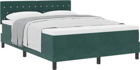 Postel s boxspringem s matrací Tmavě zelená 140 x 200 cm samet 3339113