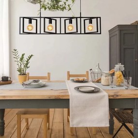 Závěsné černé svítidlo nad stůl Boston Loft Black 110
