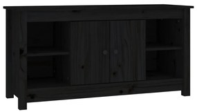 814578 vidaXL TV skříňka černá 103 x 36,5 x 52 cm masivní borové dřevo