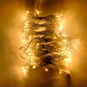 Hobby Line LED světelný závěs do okna, 200 × 200 cm, teple bílá, 200 diod, čirý kabel, IP20 do interiéru, prodlužovací