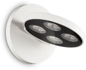 LED Nástěnné svítidlo Ideal Lux Garage AP4 round bianco 205892 kulaté bílé