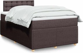 Box spring postel s matrací tmavě hnědá 120x200 cm textil 3289740