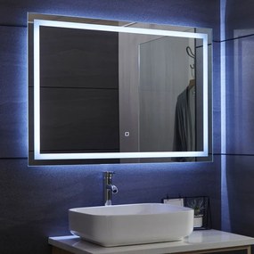 Aquamarin Koupelnové zrcadlo s LED osvětlením, 100 x 70 cm