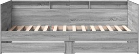 vidaXL Válenda se zásuvkami 100 x 200 cm kompozitní dřevo [3280844] Barva: Betonová šedá