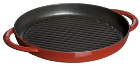 Staub kulatá grilovací pánev se dvěma úchyty 26 cm, višňová, 1203006