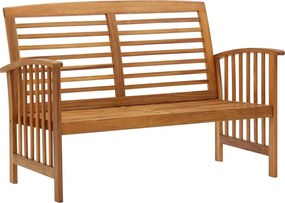vidaXL Zahradní lavice s poduškami 119 cm masivní akáciové dřevo [310259] Barva: Hnědá