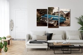 Vícedílný obraz Modrý Cadillac Eldorado Z Roku 1953 Nedostatek Nedostatek Přírodní plátno 90x60