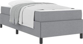 Postel s boxspringem Světle šedá 80 x 200 cm textil 3398815