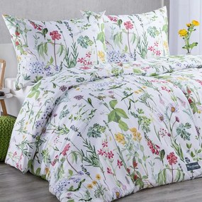Ložní povlečení z mikrovlákna PRIMAVERA bílé 2x jednolůžko