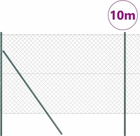Oplocení na řetězcích se upevňuje na zem 10 x 1,6 m Zelená 3351081