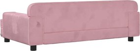 Pelíšek pro psy růžový 90 x 53 x 30 cm samet 171871