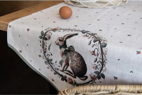 Bavlněný běhoun na stůl Natural Linen Easter - 50*160 cm