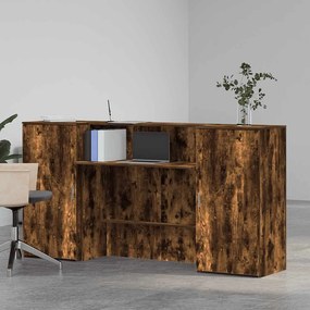 Recepční stůl kouřový dub 200x50x103,5 cm kompozitní dřevo 3324218