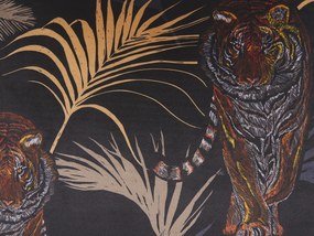Sada 2 polštářů s motivem tygra 45 x 45 cm černo béžová RAMTEK Beliani