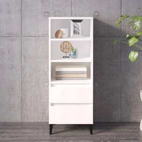 Fionshop 263910946 Skříň highboard bílá 40 x 36 x 110 cm kompozitní dřevo