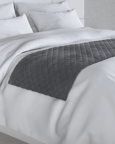 Hotelový přehoz – běhoun Velvet 60x200 cm barva šedá látka lesklé, sametová