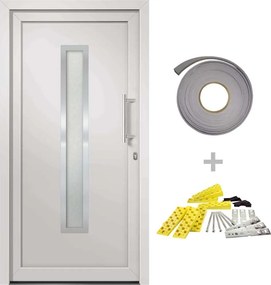 vidaXL Vchodové dveře antracitové 108 x 208 cm [279234] Barva: antracitová zvenku / bílá uvnitř