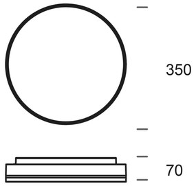 LED stropní světlo Subra IP54 TRIAC stmívač 3 000K