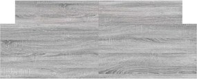 Rám postele s hlavovým a nožním čelem šedý sonoma 135 x 190 cm 3203794