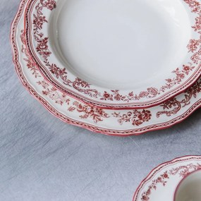 Vínový/slonovinový porcelánový talíř ø 27 cm Cyril – S|P Collection