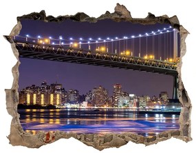 Wallmuralia Fototapeta díra na zeď 3D Most v New Yorku 95x64 cm