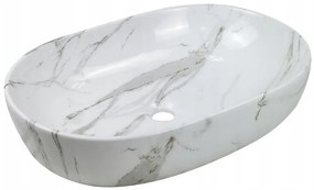 Invena Korfu, umyvadlo na desku 60x42x14,5 cm, imitace kamene, INV-CE-34-701-C