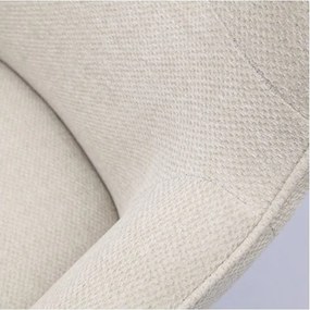 Krémové čalouněné jídelní křeslo s područkami Avola – Unique Furniture