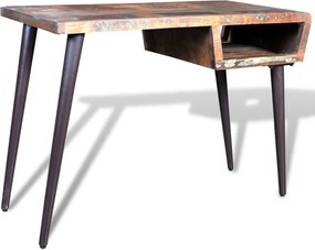 vidaXL Psací stůl s železnými nohami recyklované dřevo [241138]