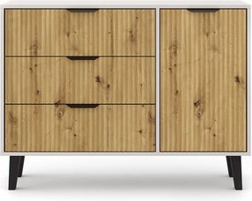 Komoda Borg Duo 1d3s kašmír / dub artisan