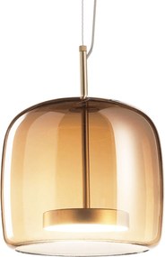 Toolight - LED závěsné svítidlo ze skla Amber APP613-1CP, zlatá, OSW-03895