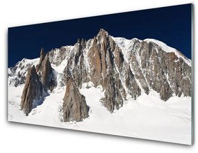 Obraz na skle Zsněžené Horské Vrcholy 120x60 cm