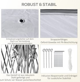 Outsunny Tonnelle 3 x 3 m zahradní altán pop-up skládací stan dvojitá střecha 4 odnímatelné moskytiéry + taška na přenášení Oxfordská tkanina kovově …
