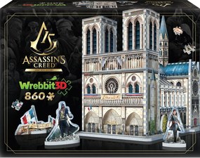 3d puzzle wrebbit 3d puzzle assassin's creed unity: notre-dame 860 dílků