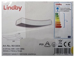 Lindby Lindby - Nástěnné svítidlo LEANDER 2xG9/20W/230V LW0581